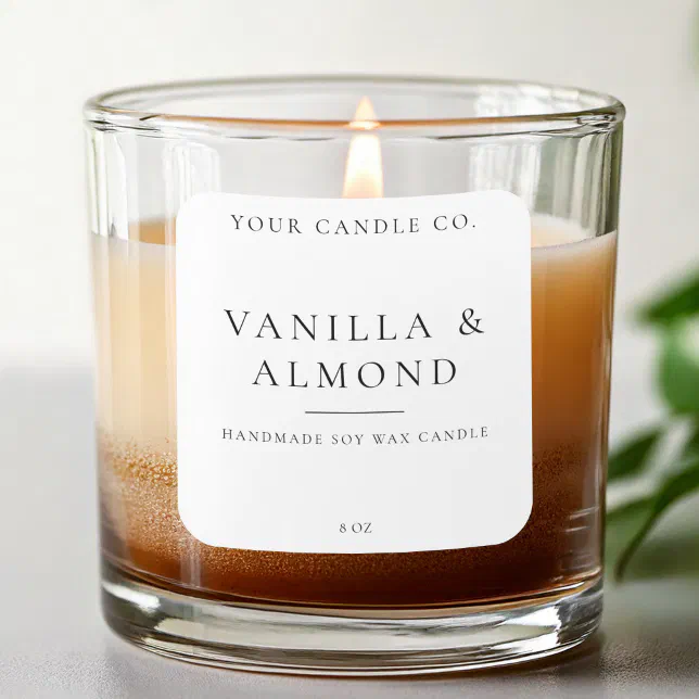 Minimalist Candle Label | Zazzle