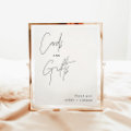Minimalist Cards and Gifts Sign, Modern Wedding Poster | Zazzle