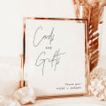 Minimalist Cards and Gifts Sign, Modern Wedding Poster | Zazzle