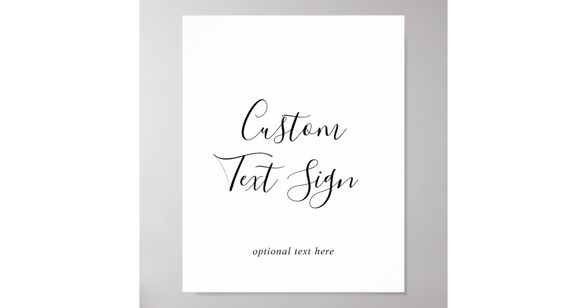 Minimalist Cards & Gifts Custom Text Sign | Zazzle