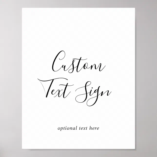 Minimalist Cards & Gifts Custom Text Sign | Zazzle