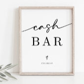 Minimalist Cash Bar Wedding Sign | Zazzle