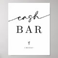 Minimalist Cash Bar Wedding Sign | Zazzle