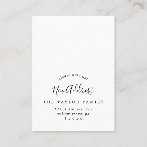 Minimalist Change of Address Insert Card | Zazzle