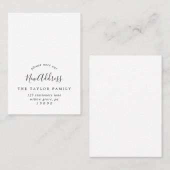 Minimalist Change of Address Insert Card | Zazzle