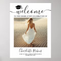 Minimalist Chic Boho Graduation Welcome Photo Sign | Zazzle