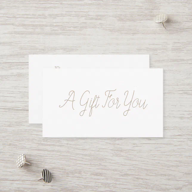Minimalist Chic Calligraphy Gift Certificate | Zazzle
