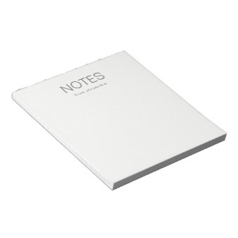 Minimalist Chic | Gray Notepad | Zazzle