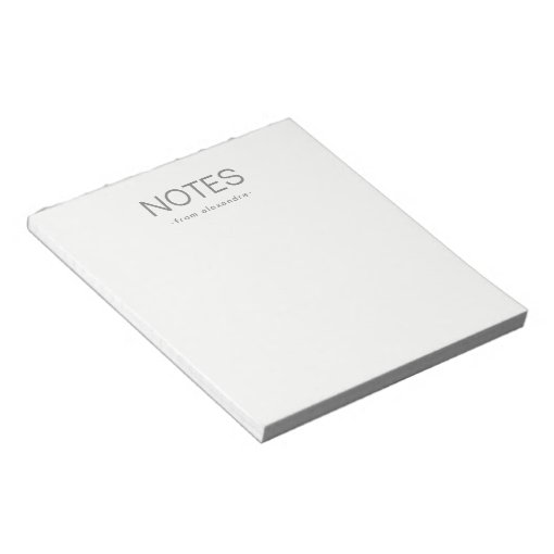 Minimalist Chic | Gray Notepad | Zazzle