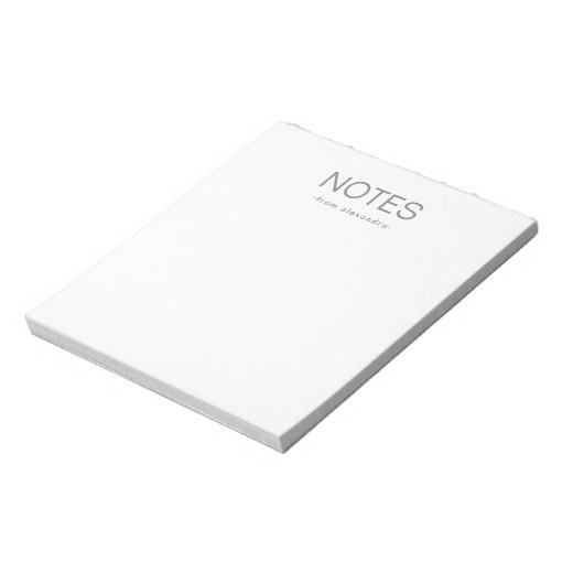 Minimalist Chic | Gray Notepad | Zazzle