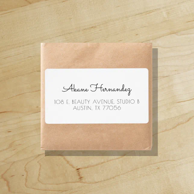 Minimalist Chic Modern Shipping Address Label | Zazzle