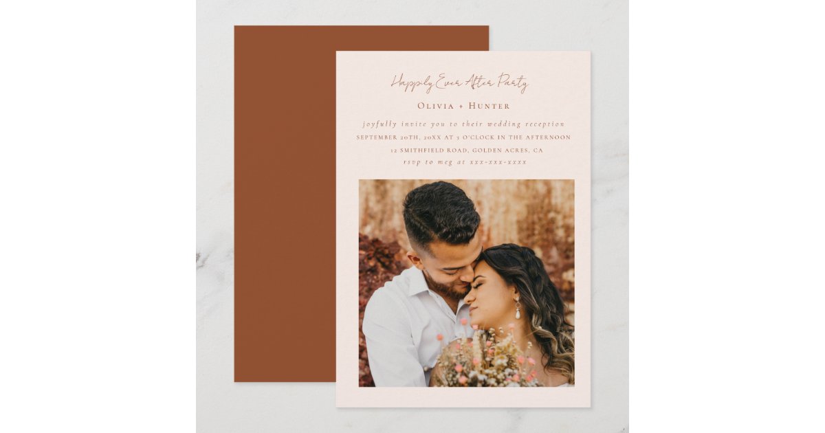 Minimalist Chic Reception Only Wedding Invitation | Zazzle