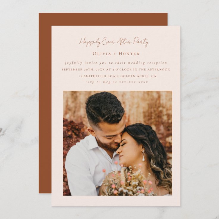 Minimalist Chic Reception Only Wedding Invitation | Zazzle