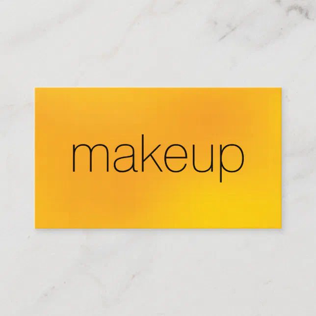 Minimalist Chic Text with YellowBlended Background Business Card | Zazzle