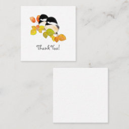Minimalist Chickadee Thank You Note cards | Zazzle