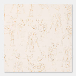 Minimalist Christmas Gold Deer Pattern Wallpaper | Zazzle
