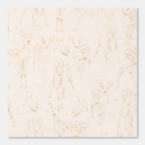Minimalist Christmas Gold Deer Pattern Wallpaper | Zazzle