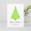 Minimalist Christmas Tree Merry Christmas Holiday Card | Zazzle