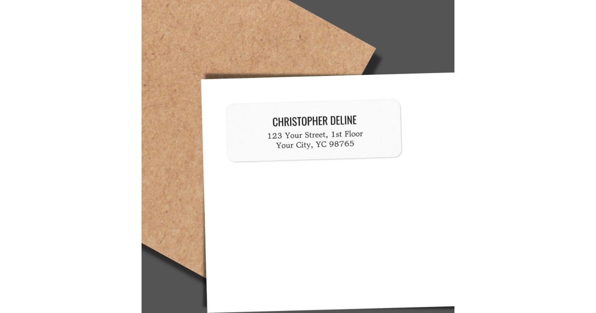 Minimalist Classic Elegant White Label | Zazzle