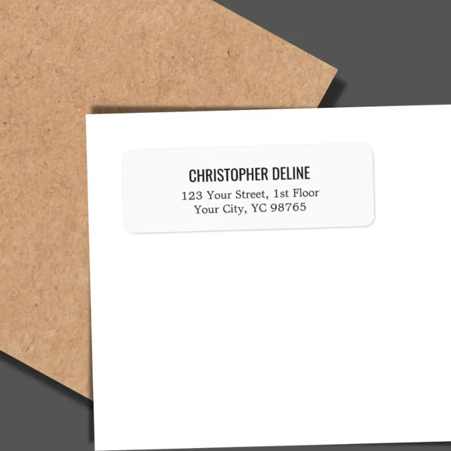 Minimalist Classic Elegant White Label | Zazzle