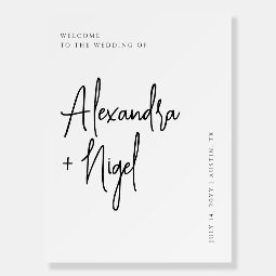 Minimalist Classy Wedding Welcome Sign | Zazzle