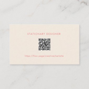 Minimalist Color Wave QR Code Business Card | Zazzle