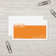Minimalist Colored Block Orange Business Card | Zazzle