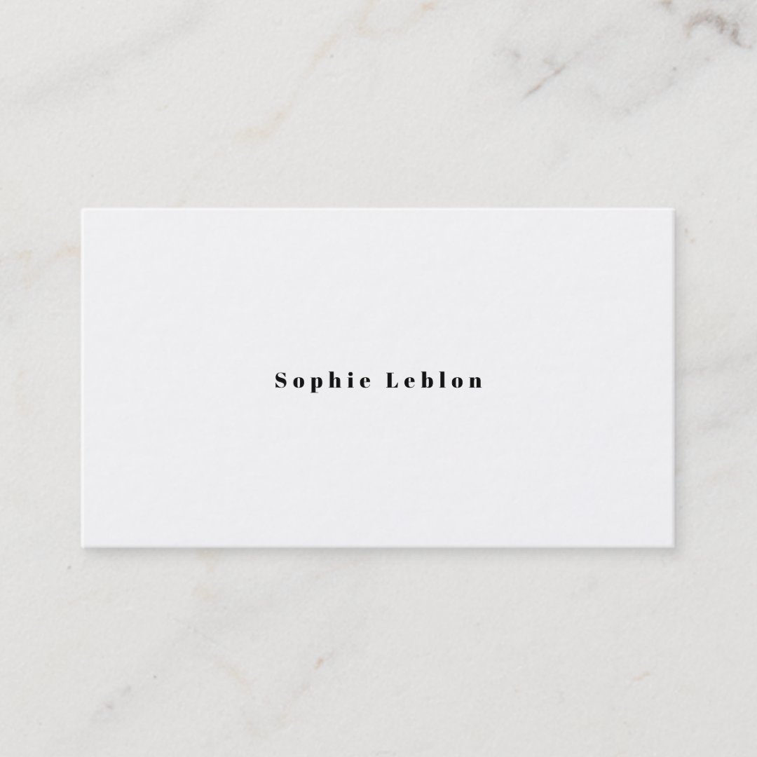 minimalist contact card with modern font name | Zazzle
