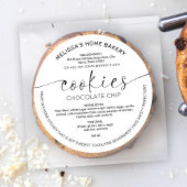 Minimalist Cookies Label Cottage Bakery Packaging | Zazzle