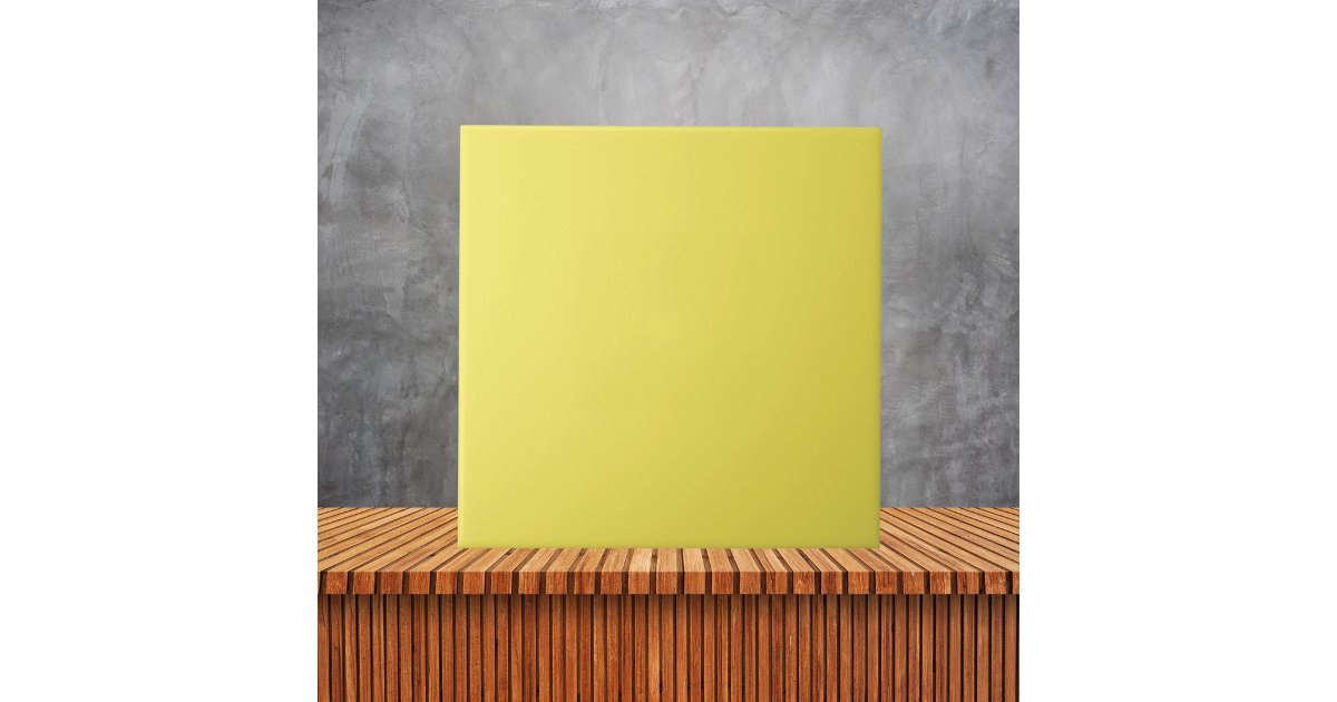 Minimalist Corn Pastel Yellow Solid Color Ceramic Tile | Zazzle