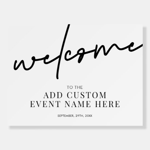 Minimalist Corporate Event Business Welcome Sign | Zazzle
