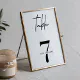 Minimalist Corporate Event Gala Night Table Number | Zazzle