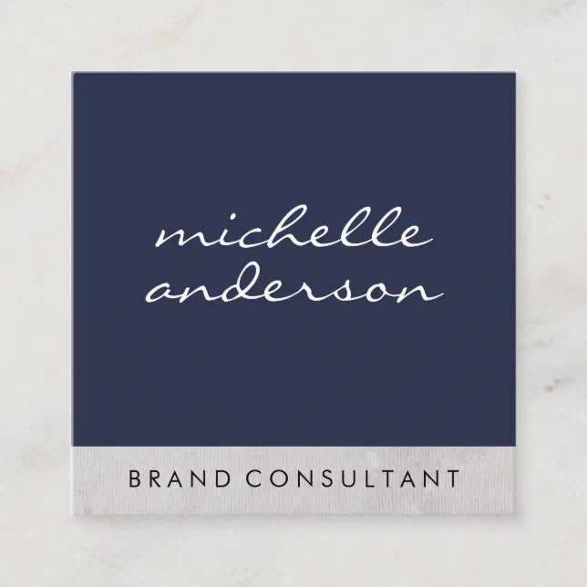 Minimalist | Cursive | Professional Square Business Card | Zazzle