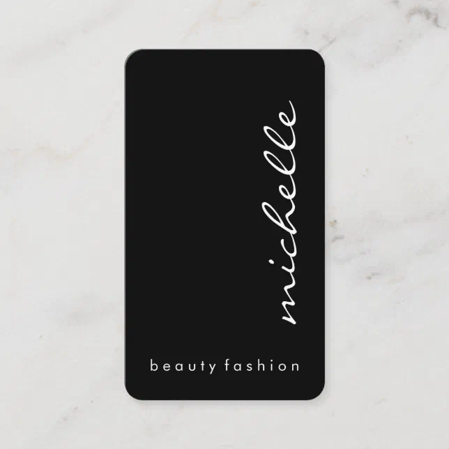 Minimalist / Cursive Text / Vertical Business Card | Zazzle