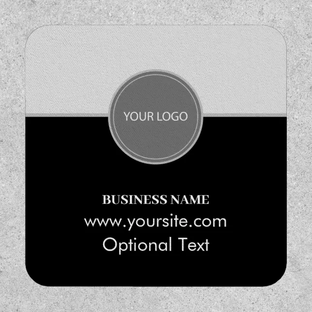 Minimalist Custom Business Logo Professional Patch | Zazzle