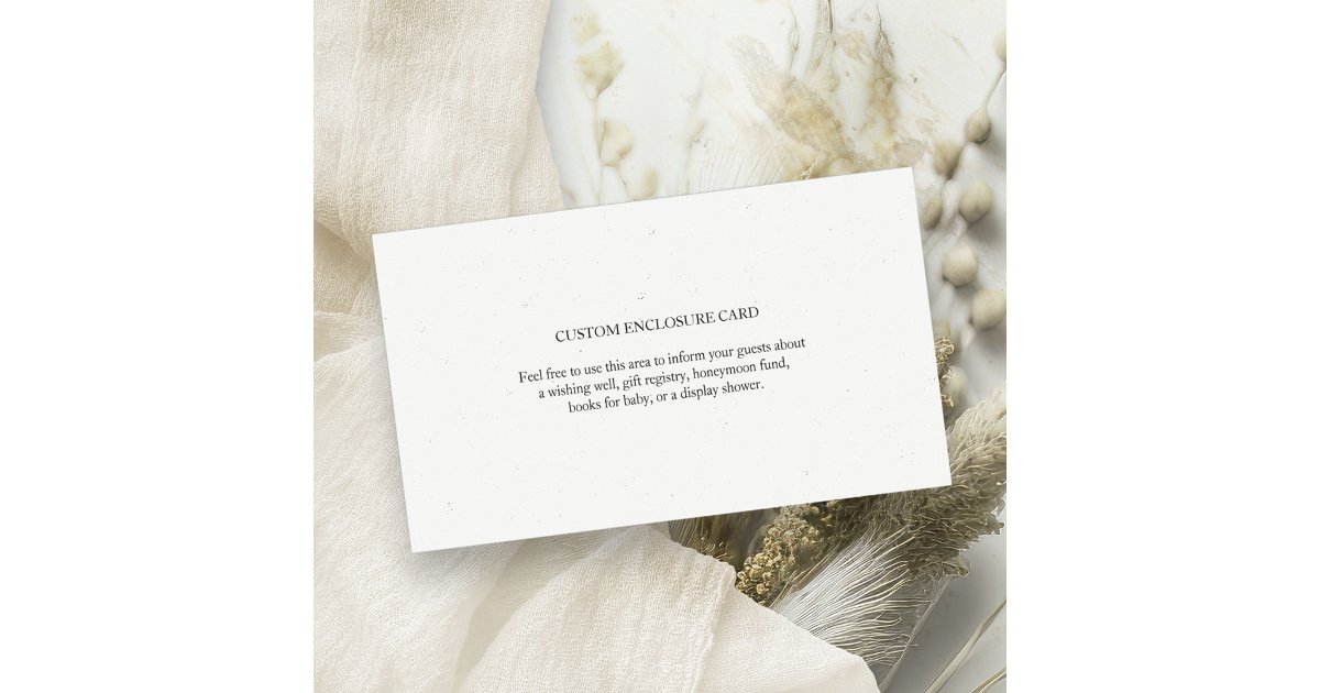 Minimalist Custom Enclosure Card | Zazzle