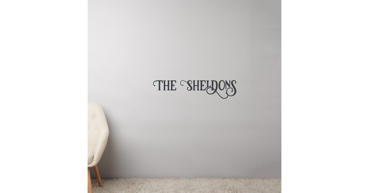 Minimalist Custom Name & Color Wall Decal | Zazzle