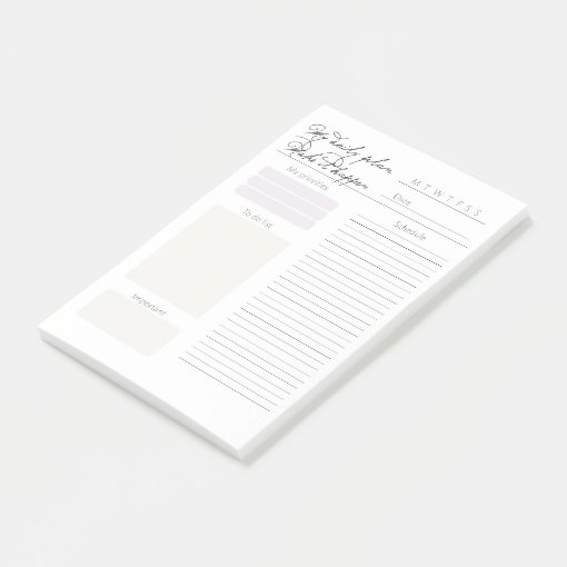 Minimalist daily to do list and neutral notepad | Zazzle
