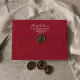 Minimalist Dark Red Merry Christmas Card Envelope | Zazzle