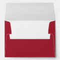 Minimalist Dark Red Merry Christmas Card Envelope | Zazzle