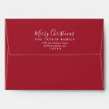 Minimalist Dark Red Merry Christmas Card Envelope | Zazzle