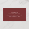 Minimalist Deep Red Business Card | Zazzle
