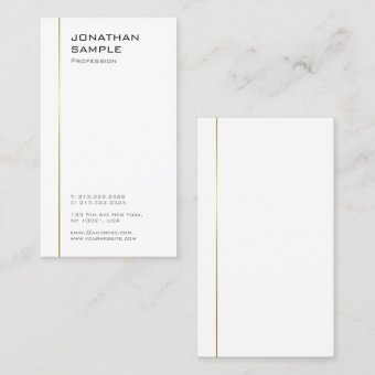 Minimalist Design Modern Template Trendy Gold Line Business Card | Zazzle