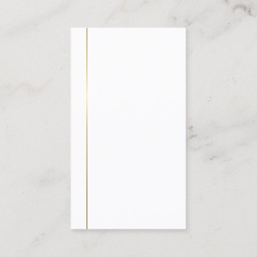 Minimalist Design Modern Template Trendy Gold Line Business Card | Zazzle