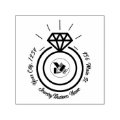 Minimalist Diamond Jewelry Business Logo & Address Self-inking Stamp ...