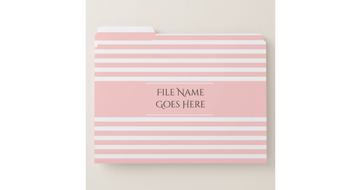 Minimalist DIY lined any color modern desktop rose File Folder | Zazzle