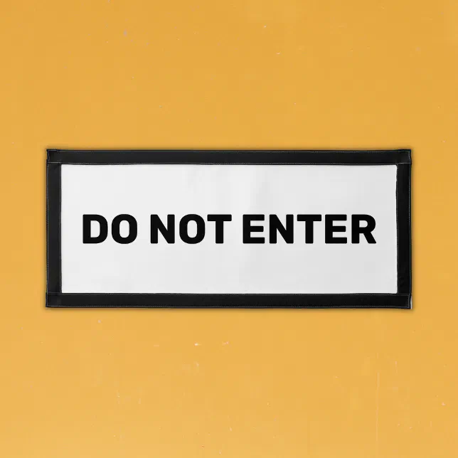 Minimalist Do Not Enter Sign Pennant | Zazzle