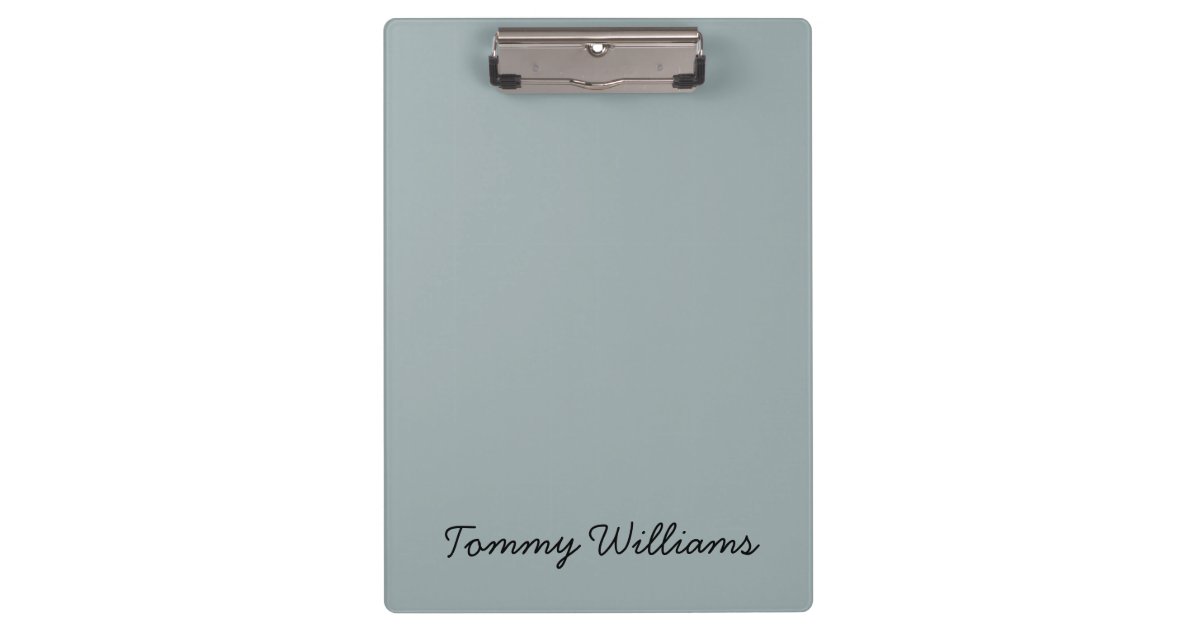 Minimalist Dusty Blue Professional Simple Clipboard | Zazzle