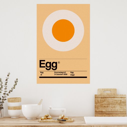 Minimalist Egg Poster | Zazzle