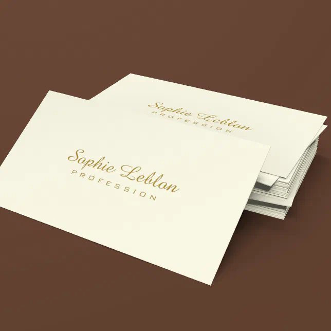 Minimalist Elegant Basic Simple Plain Business Card | Zazzle